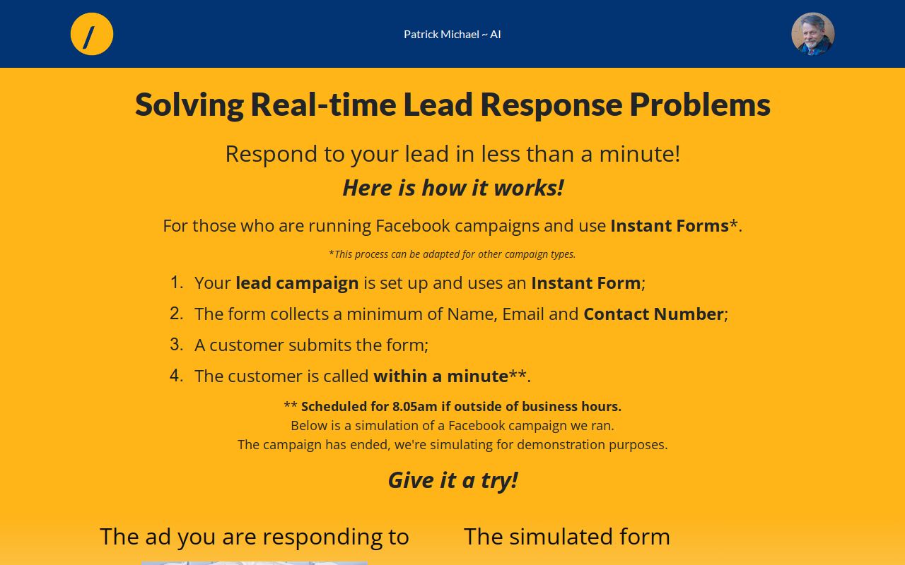 Solving Real-Time Lead Response Problems